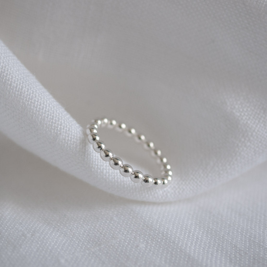 Lena Sterling Silver Dot Stacking Ring – Tulip Jewellery